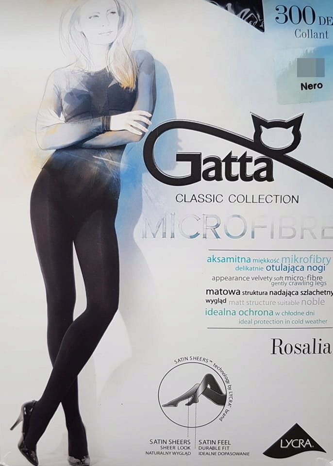 Rajstopy kryjące Rosalia 300 DEN r.5 Gatta czarne - 12430763692 ...