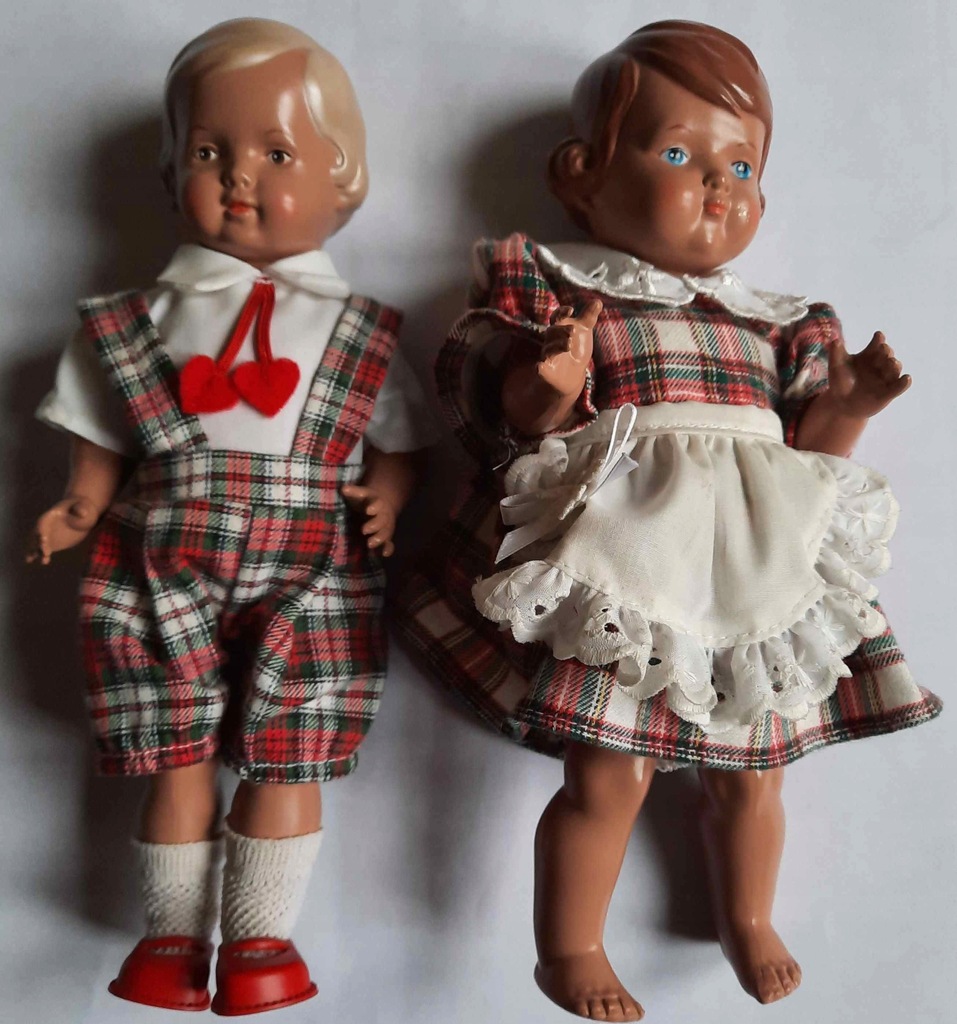 STARA LALKA DWIE LALKI Z ŻÓŁWIKIEM ZESTAW LALEK - 13162202776 ...