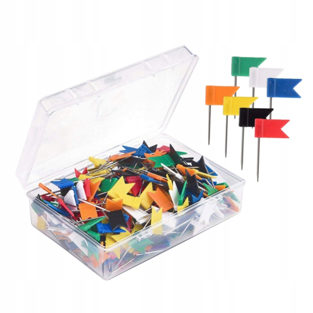 Map Push Pins Marker Flags 100 Pcs - 14278633884 - oficjalne archiwum ...