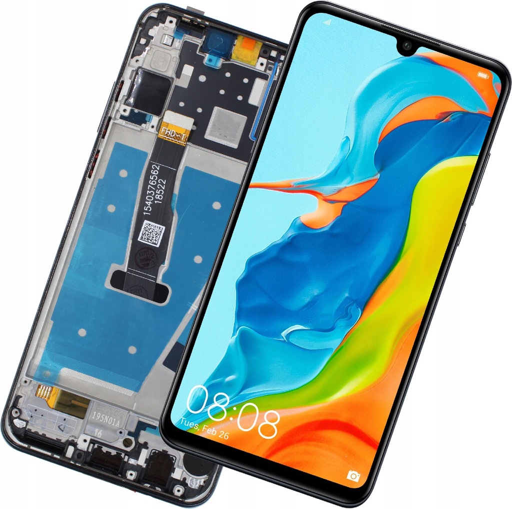 HUAWEI P30 LITE MAR-LX1A WYŚWIETLACZ RAMKA CZARNY - 12678391665 ...
