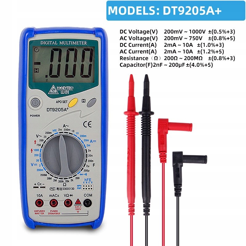 Przenośny multimetr Cyfrowy miernik ESR AC/DC Ampe - 13348035025 - oficjalne archiwum Allegro