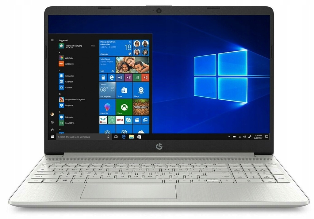 SREBRNY HP 15'' i3-1005G1 10GEN 8GB 256SSD CAM W10 - 10636192509 ...