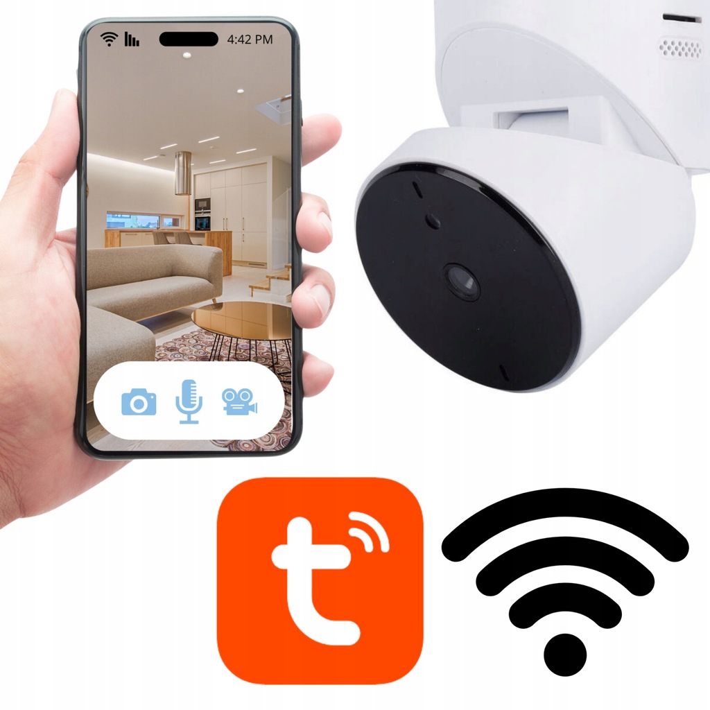 KAMERA IP DO GARAŻU ZE STEROWNIKIEM DO BRAMY WIFI TRYB NOCNY TUYA SMART ...