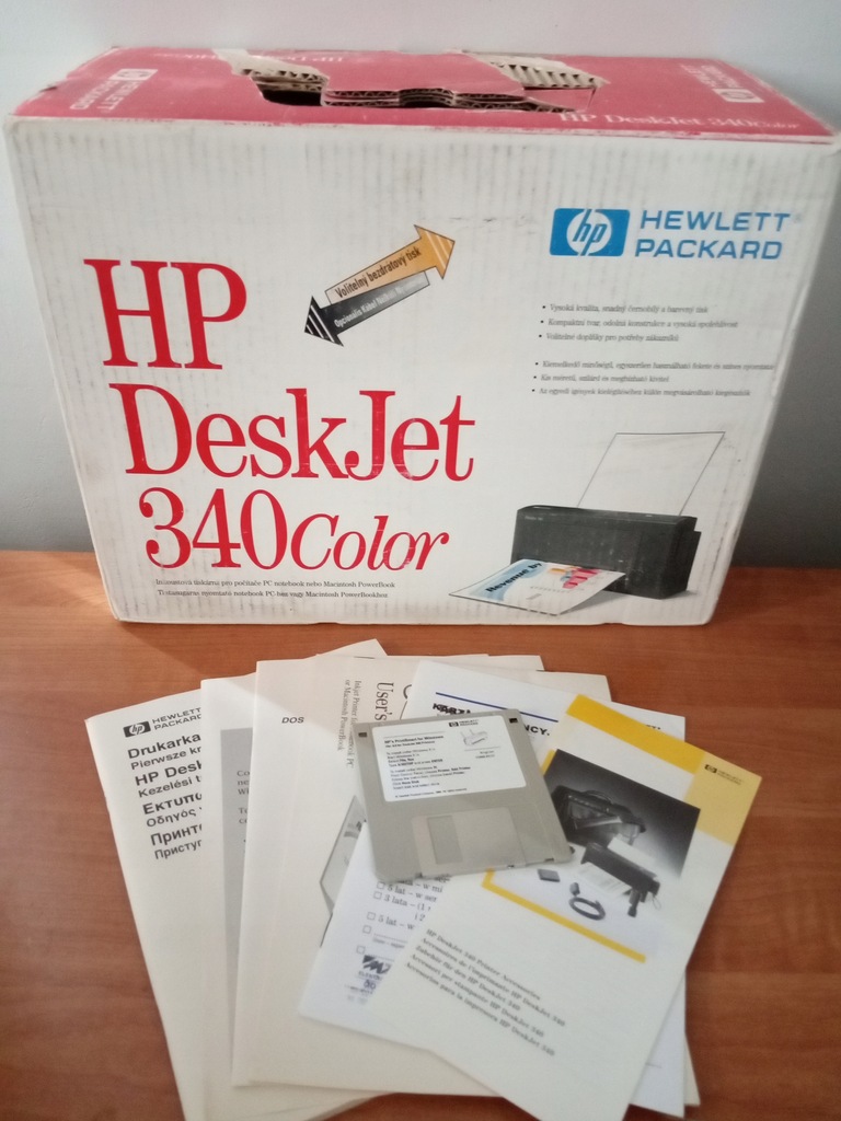 HP DeskJet 340Color retro stara drukarka przenośna - 12047113437 ...