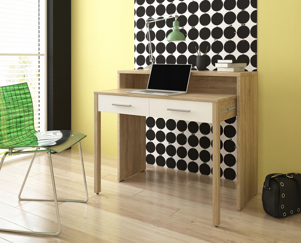 Biurko toaletka ESCRITORIO z szufladami dąb sonoma - 11594707744 ...