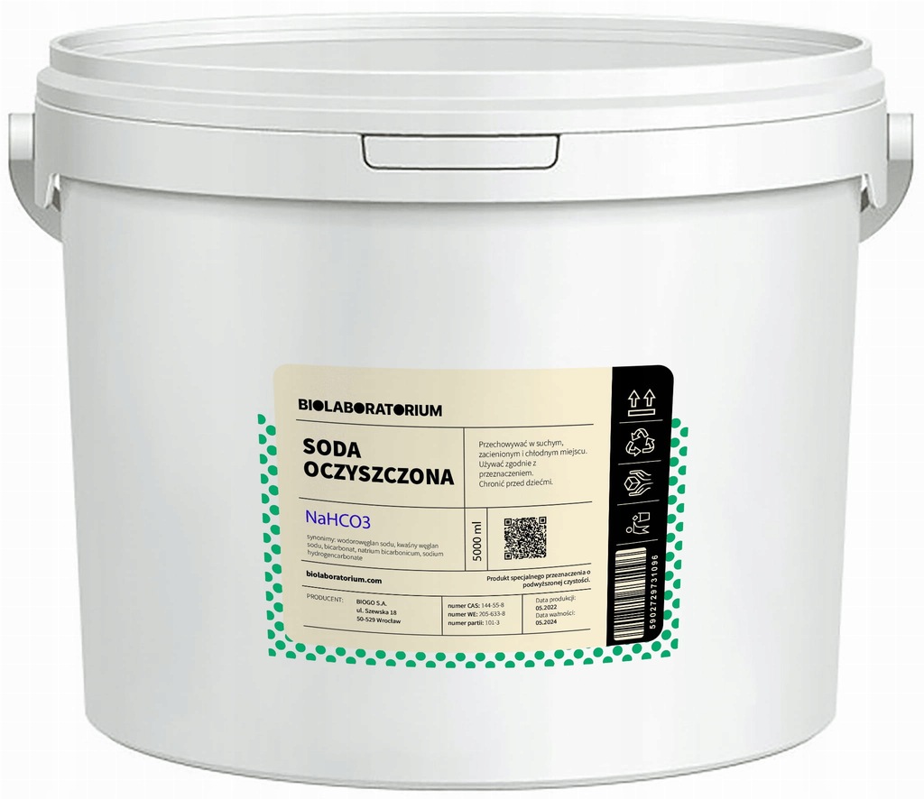 Soda oczyszczona 5kg BioLaboratorium - 12543052243 - oficjalne archiwum Allegro