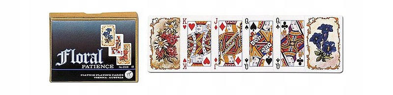 Karty do Gry PASJANS PIATNIK Gra Karciana 2 Talie - 12218338749 - oficjalne archiwum Allegro