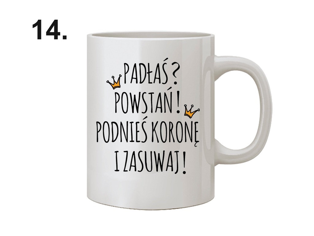 KUBEK Z NAPISAMI MILORDZIE ŚMIESZNE WZORY 330ml - 7220882268 - oficjalne archiwum Allegro