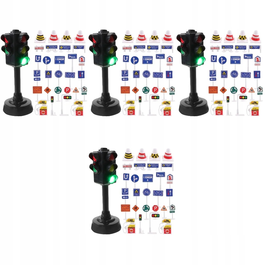 Toy Kids Traffic Light Road Signs 4 Sets - 13824812916 - oficjalne ...