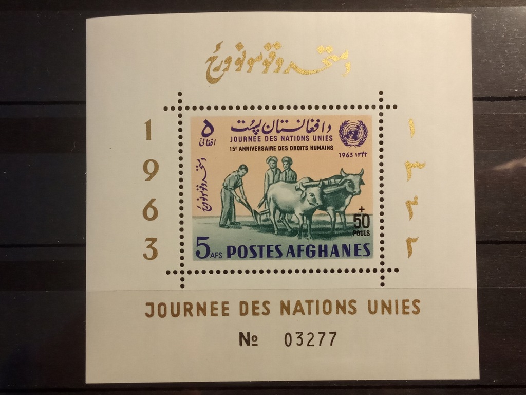 Afganistan Blok 55 ** 1964 ONZ - przedruk od 1zł - 12517721583 ...