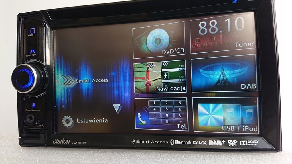 Clarion NX504E nawigacja 2023 dobry dźwięk - 14176407582 - oficjalne archiwum Allegro