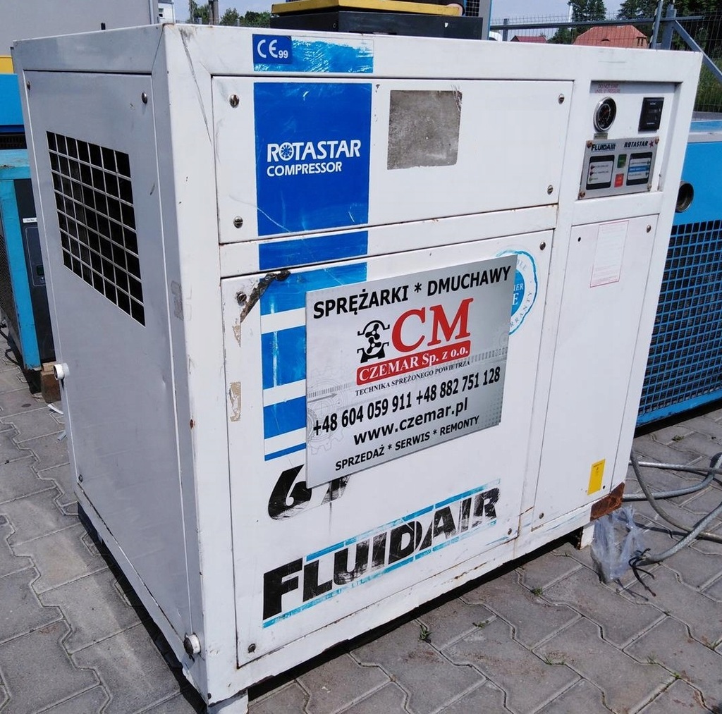 Kompresor śrubowy sprężarka FLUIDAIR RPK67 11kW - 9687040307 ...