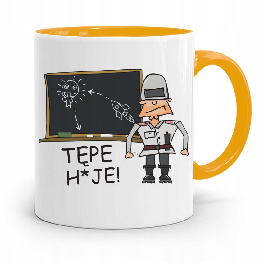 KUBEK ŻÓŁTY FLOTA KAPITAN BOMBA TYTUS TĘPE H*JE! - 12085289699 ...