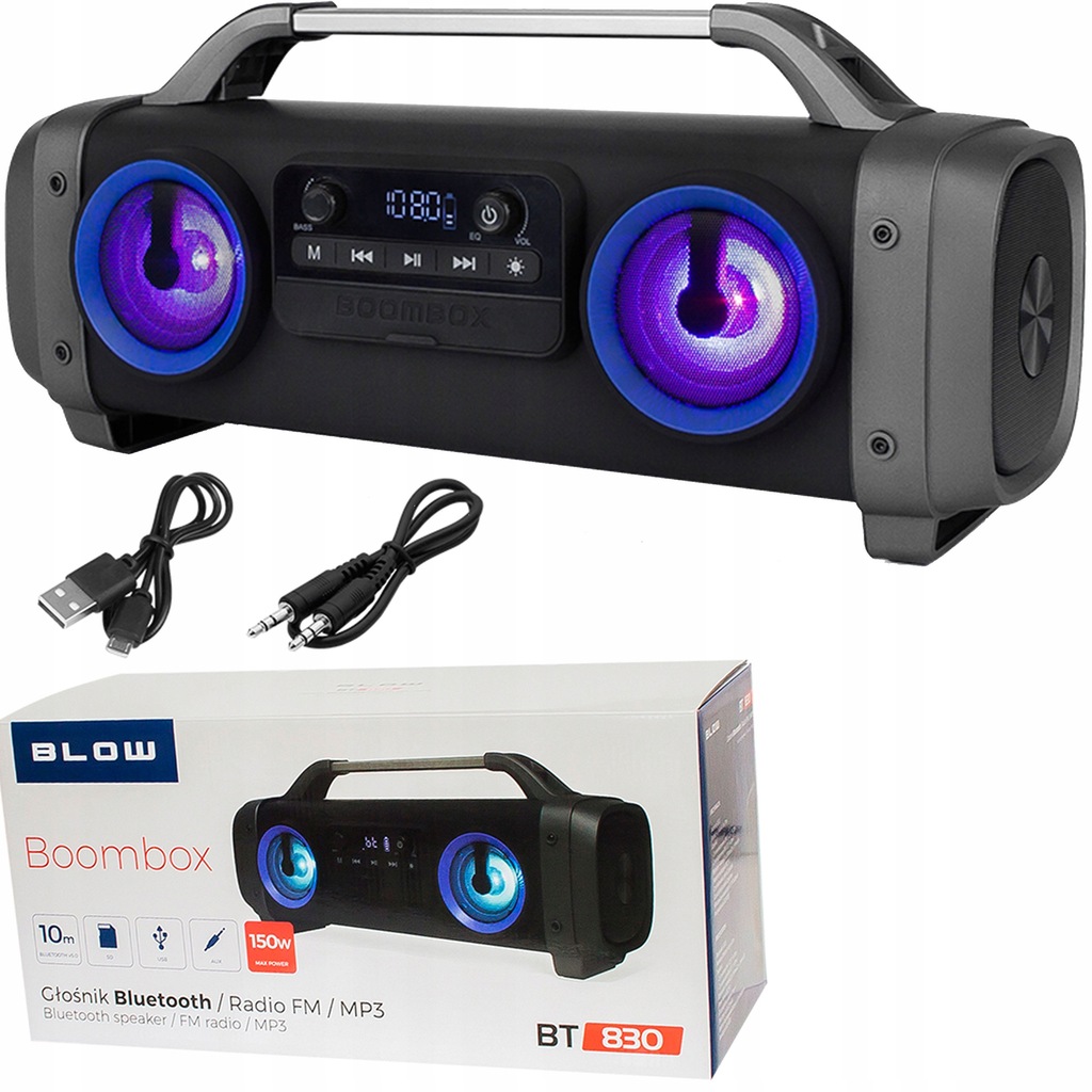 Tuba BOOMBOX MP3 USB Wieża Głośnik BLUETOOTH 150W - 9838794247 ...