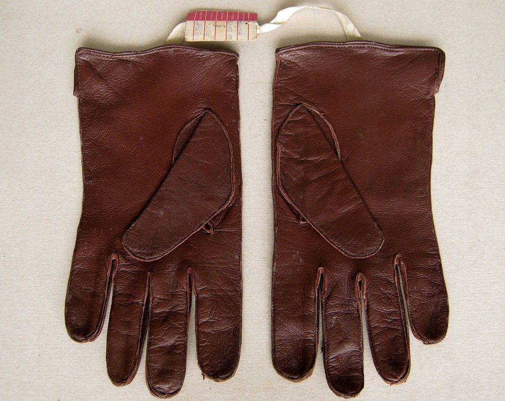 SKÓRZANE RĘKAWICZKI OFICERSKIE OFICERA BRĄZOWE LWP - 12695620171 - oficjalne archiwum Allegro