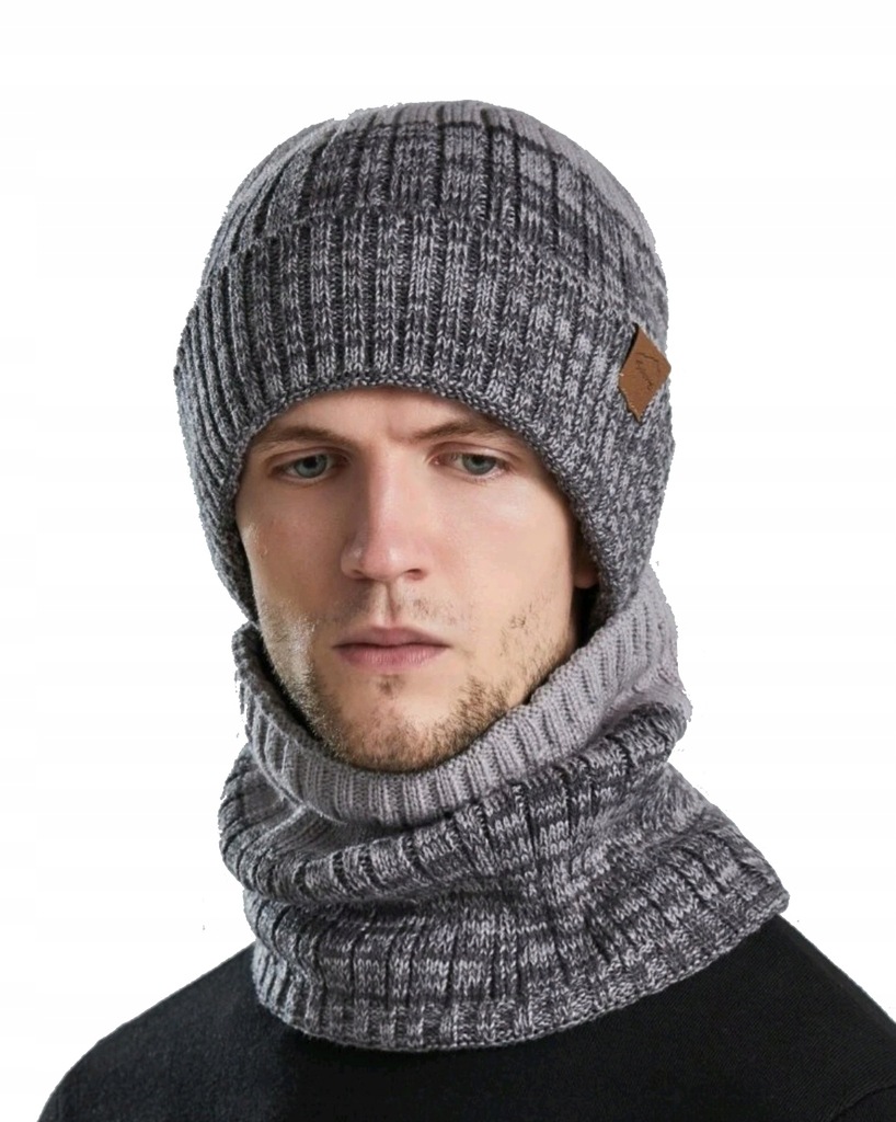CZAPKA ZIMOWA MĘSKA- z polarem, KOMPLET Z KOMINEM - 12823307783 ... CZAPKA ZIMOWA MĘSKA- z polarem, KOMPLET Z KOMINEM - 12823307783 ...