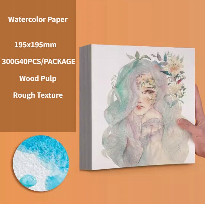 40PCS- 300g Professional Watercolor Paper 16K A4 Blank Watercolor Paper ...