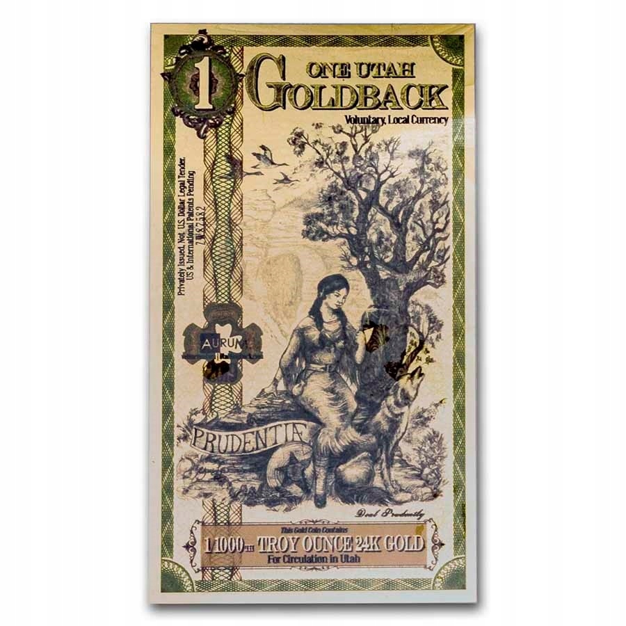 Złoty Banknot 1 Utah Goldbacks Gold Note 1/1000 oz - 13685140746 ...