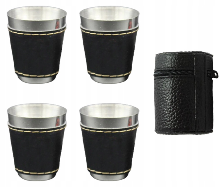 Kieliszki turystyczne zestaw komplet w etui 4 szt. - 12950154771 - oficjalne archiwum Allegro