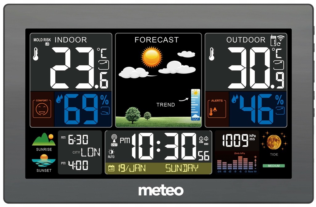 STACJA POGODY POGODYNKA Meteo SP96 DCF + CZUJNIK - 11866641505 ...