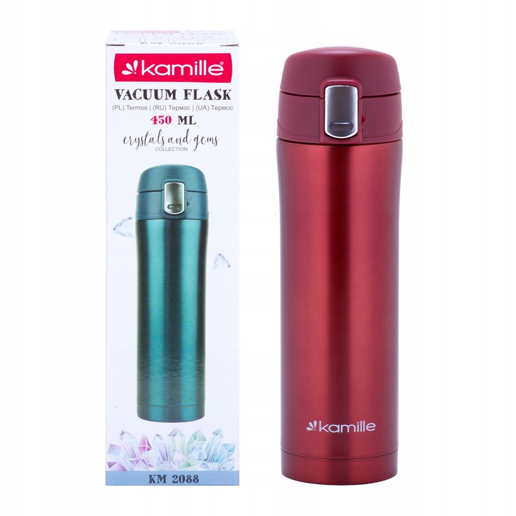 TERMOS KUBEK TERMICZNY NA NAPOJE 450ml KAMILLE - 12107889393 - oficjalne archiwum Allegro