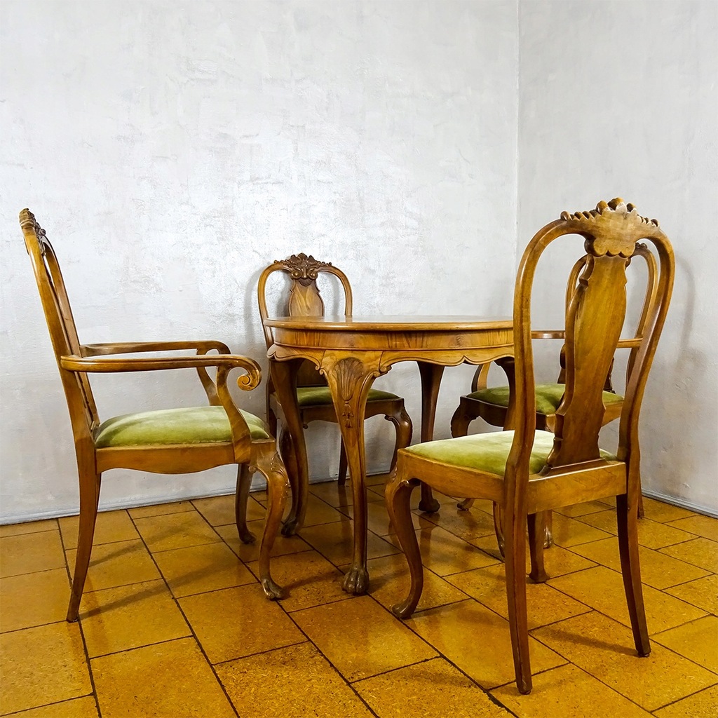 Zestaw Meble Ludwik Jadalnia Stół Fotele BUK PLUSZ - 10694216518 ...