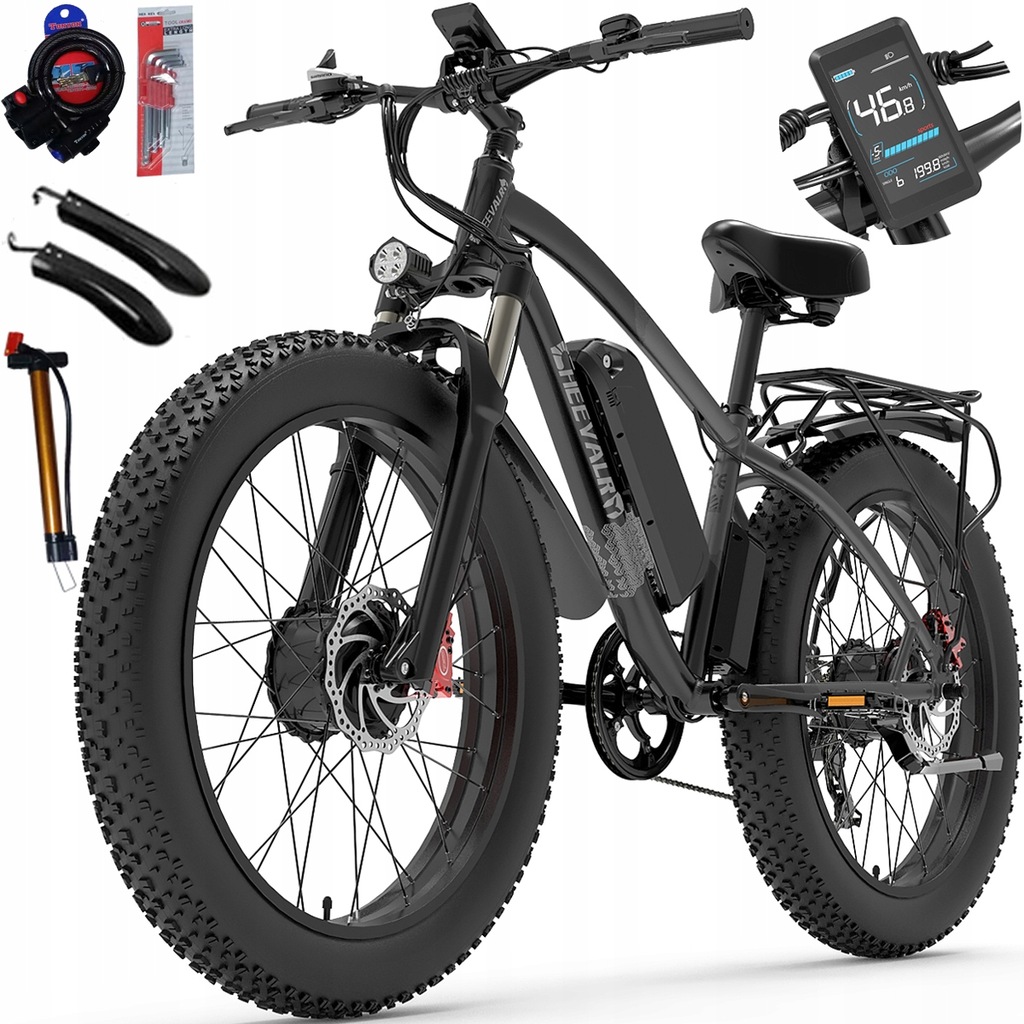 Cheevalry CF2000 Pojazd elektryczny 2000W SAMSUNG 120KM 26" 49KM/H Terenowy - 16738360770 ...