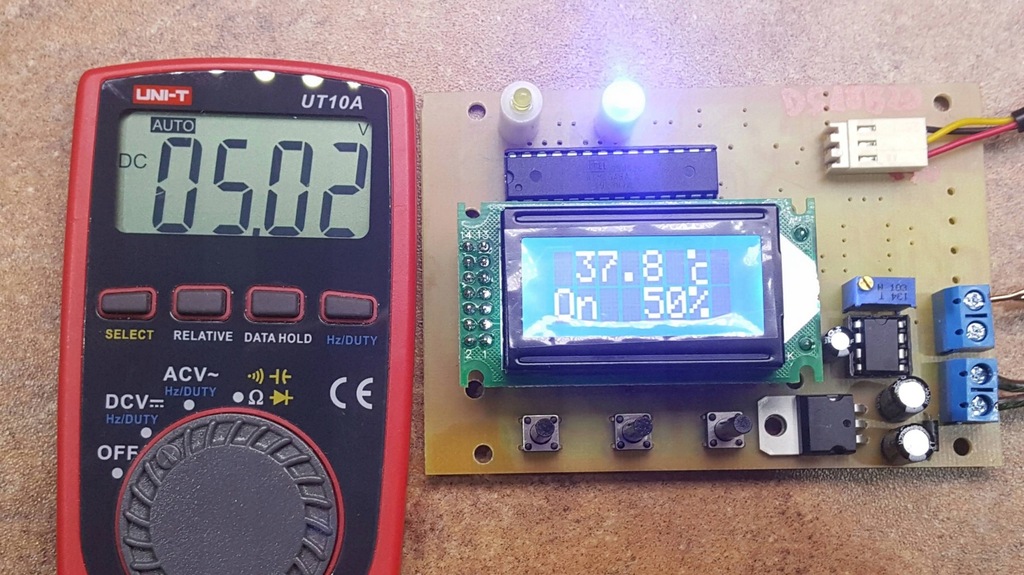 Termostat 1kanał LCD 2x8 20-99oC 0-10V Wentylator - 14072101784 ...