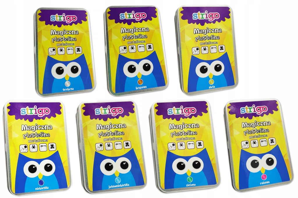 MAGICZNA PLASTELINA STRIGO METALICZNA MIX KOLORÓW - 11804281518 ...
