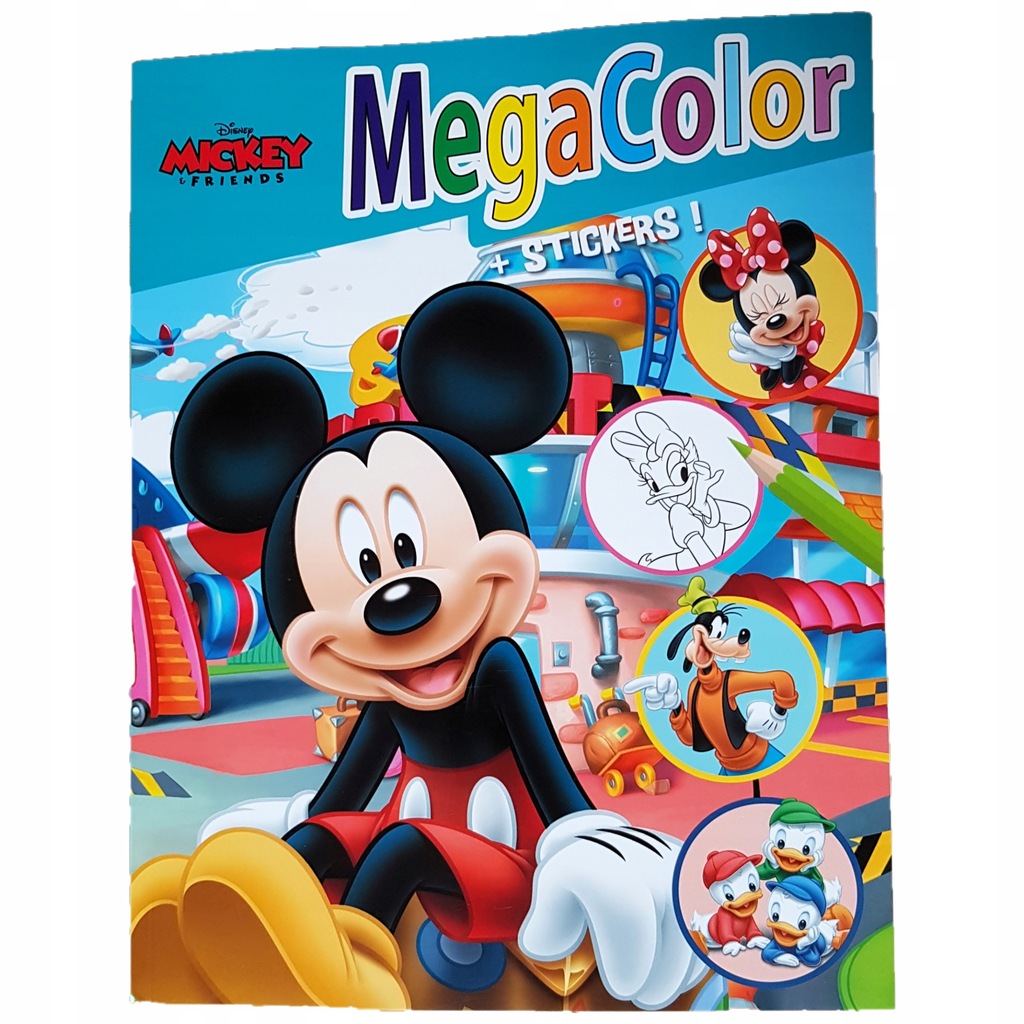 KOLOROWANKA dla Dzieci Myszka MICKEY MIKI Disney 128str. NAKLEJKI Format A4 - 16325514668 ...