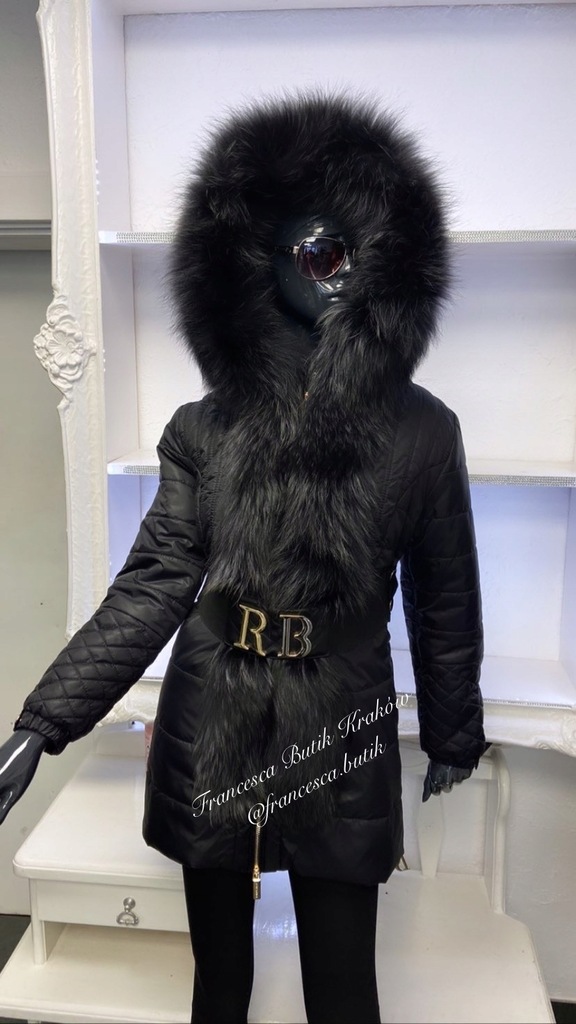 Roberta Biagi Włoska kurtka płaszcz jenot lis M - 10147949135 ...