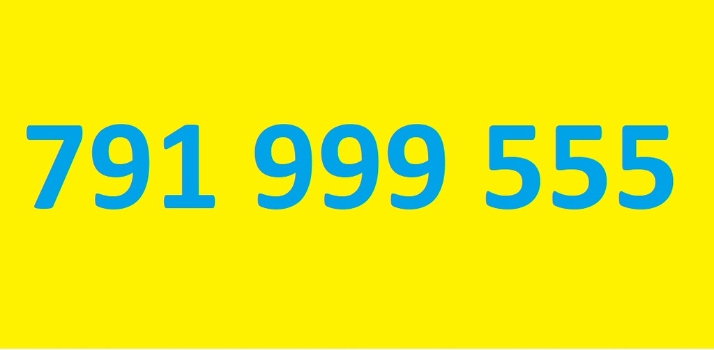 ZŁOTY NUMER 791 999 555 PLATYNOWY NUMER INFOLINIA - 7740095023 ...