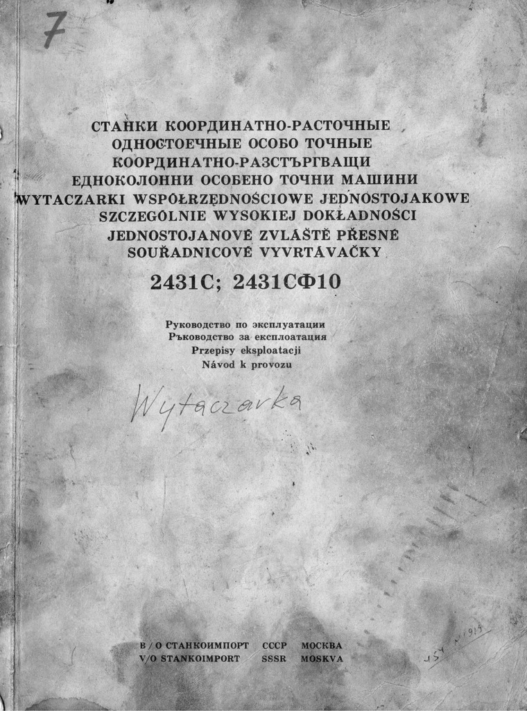 Dokumentacja DTR wytaczarka 2431C - 12426925262 - oficjalne archiwum ...