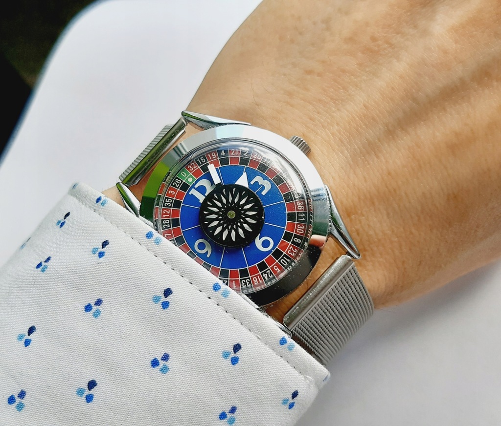 Mechaniczny zegarek swiss ruletka, obrotowa tarcza - 12077821775 ...