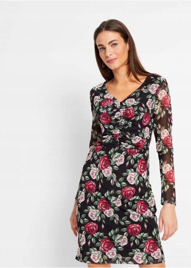 BODYFLIRT SIATECZKOWA SUKIENKA W KWIATY 46 - 13779726892 - oficjalne ...