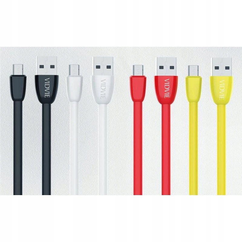 Kabel VIDVIE CT01 USB/Type C 2.1A, 1m mix 4 kolory - 12450360217 ...