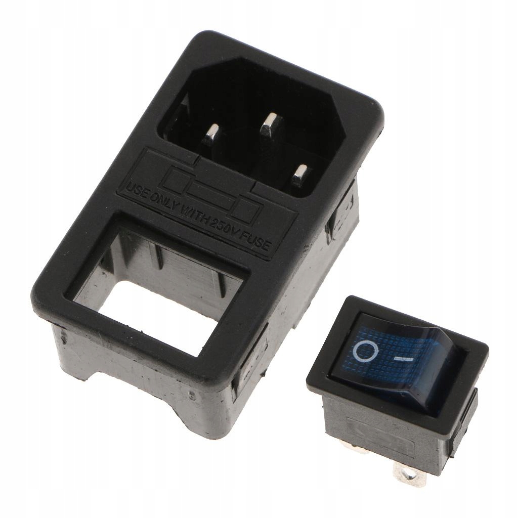 IEC320 A 250V Inlet Module Plug Switch Male Power Sockets Blue ...