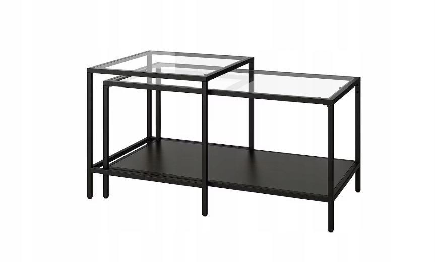IKEA VITTSJO Stoliki, 2 szt., czarnobrąz,90x50 cm - 13247578893 ...