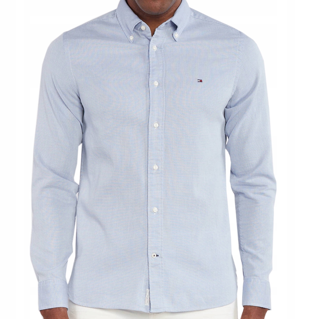 Koszula Męska TOMMY HILFIGER MW0MW33782 Blekitna - 14925727924 ...