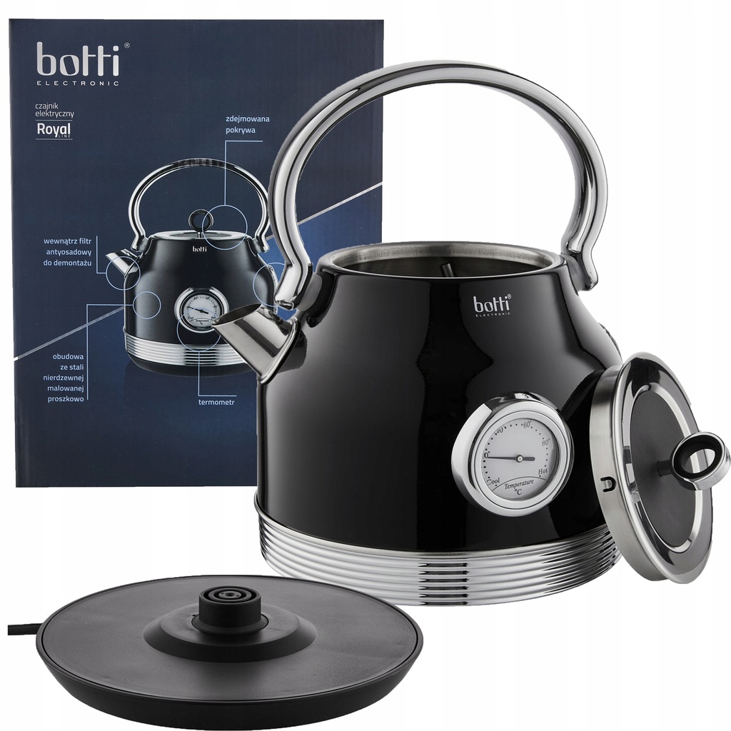 CZAJNIK ELEKTRYCZNY BEZPRZEWODOWY 2200W 1,7L RETRO - 10153448755 - oficjalne archiwum Allegro