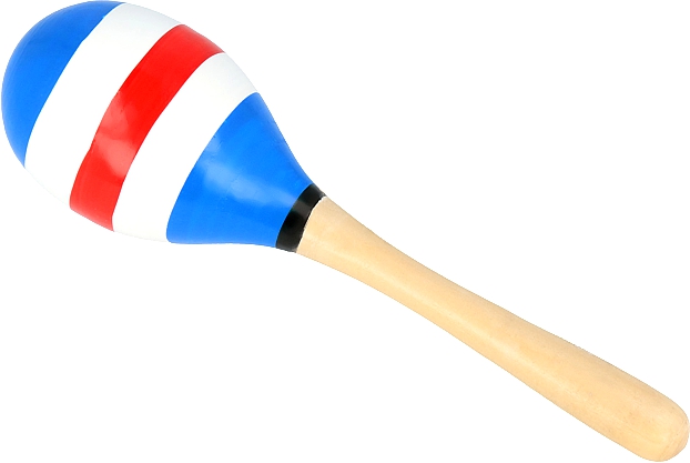 DUŻE MARAKASY DREWNIANE GRZECHOTKA INSTRUMENT KOL. - 8544571538 ...