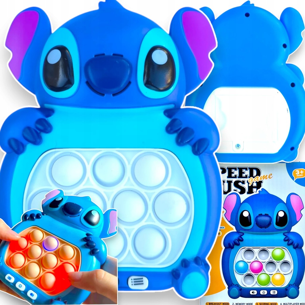 GRA ZRĘCZNOŚCIOWA KONSOLA QUICK PUSH POP IT LILO STICH ANTYSTRESOWA ...