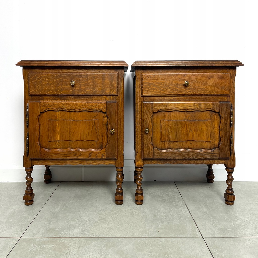 STYLOWE SZAFKI NOCNE STOLIK NOCNY KOMPLET DĄB 118 - 12972081870 ...