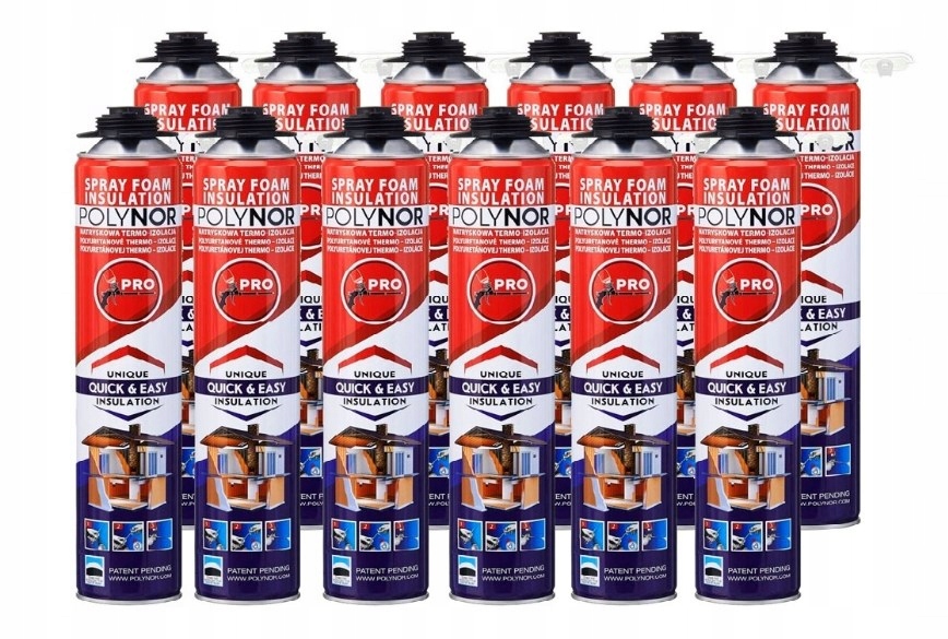 PIANA PUR POLYNOR NATRYSKOWA 12x750ML + PISTOLET - 13451831912 - oficjalne archiwum Allegro