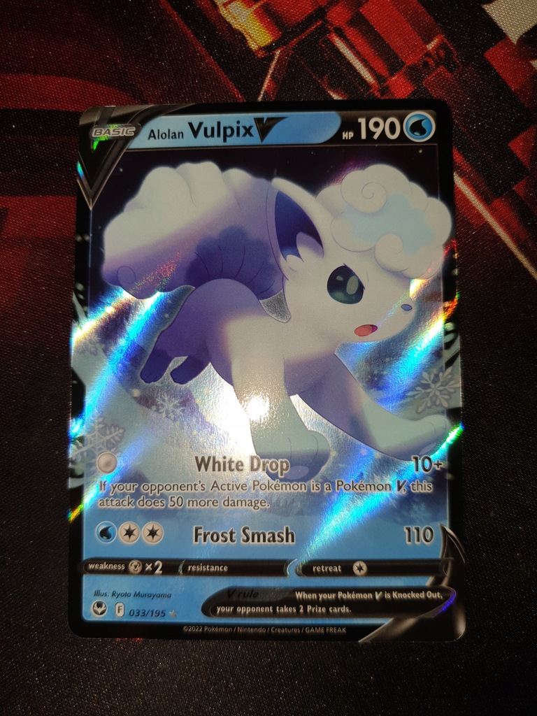 ALOLAN VULPIX V SILVER TEMPEST POKEMON TCG 033/195 - 13188248884 ...