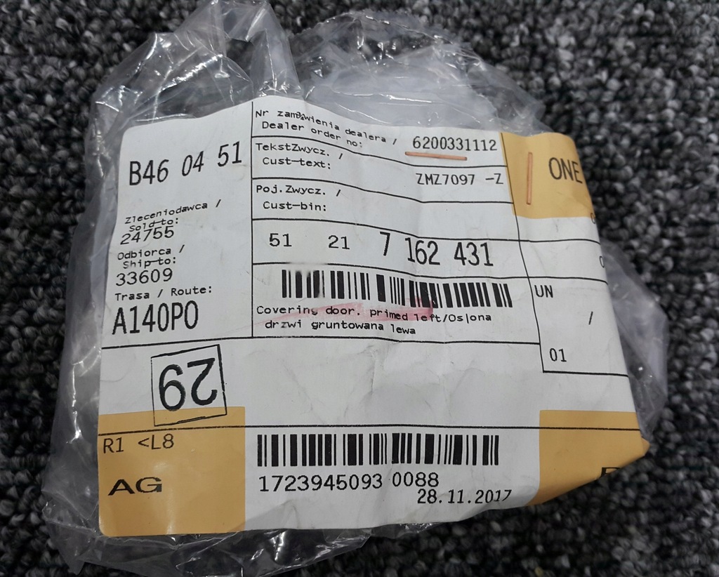 OSŁONA ZAMKA DRZWI LEWA BMW E70 X5 51217162431 - 8439639881 - oficjalne ...