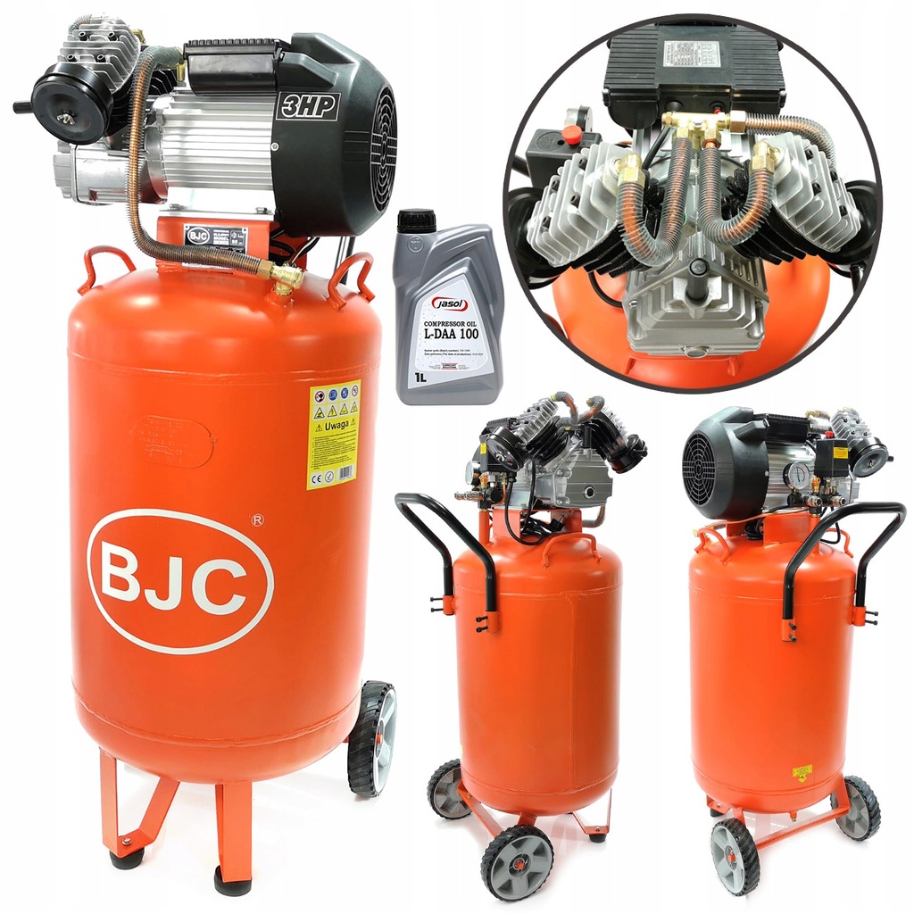 KOMPRESOR OLEJOWY SPRĘŻARKA 115L 2 TŁOKI PIONOWY - 11475623272 ...