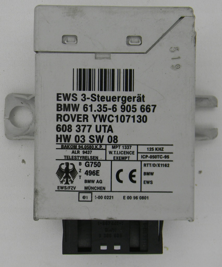 BMW 3 E46 EWS 61.35-6 905 667 STEROWNIK - 12164565623 - oficjalne ...