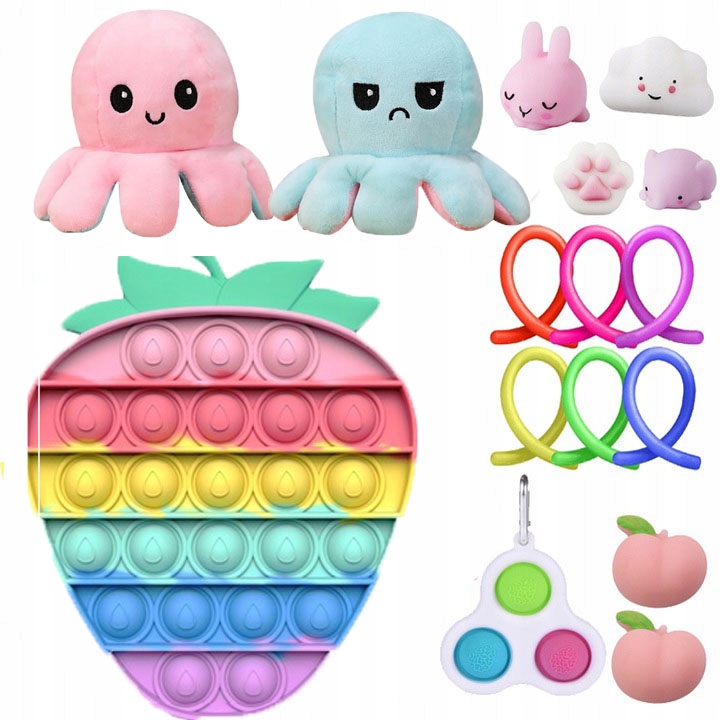 16pcs Zestaw relaksacyjny Fidget Toys Pop it Box - 11155623620 ...