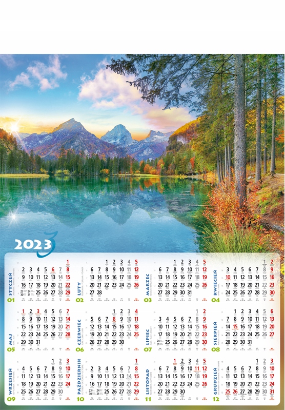 Kalendarz B1 Ścienny Planszowy - Krajobraz 2023 - 12251721872 - oficjalne archiwum Allegro